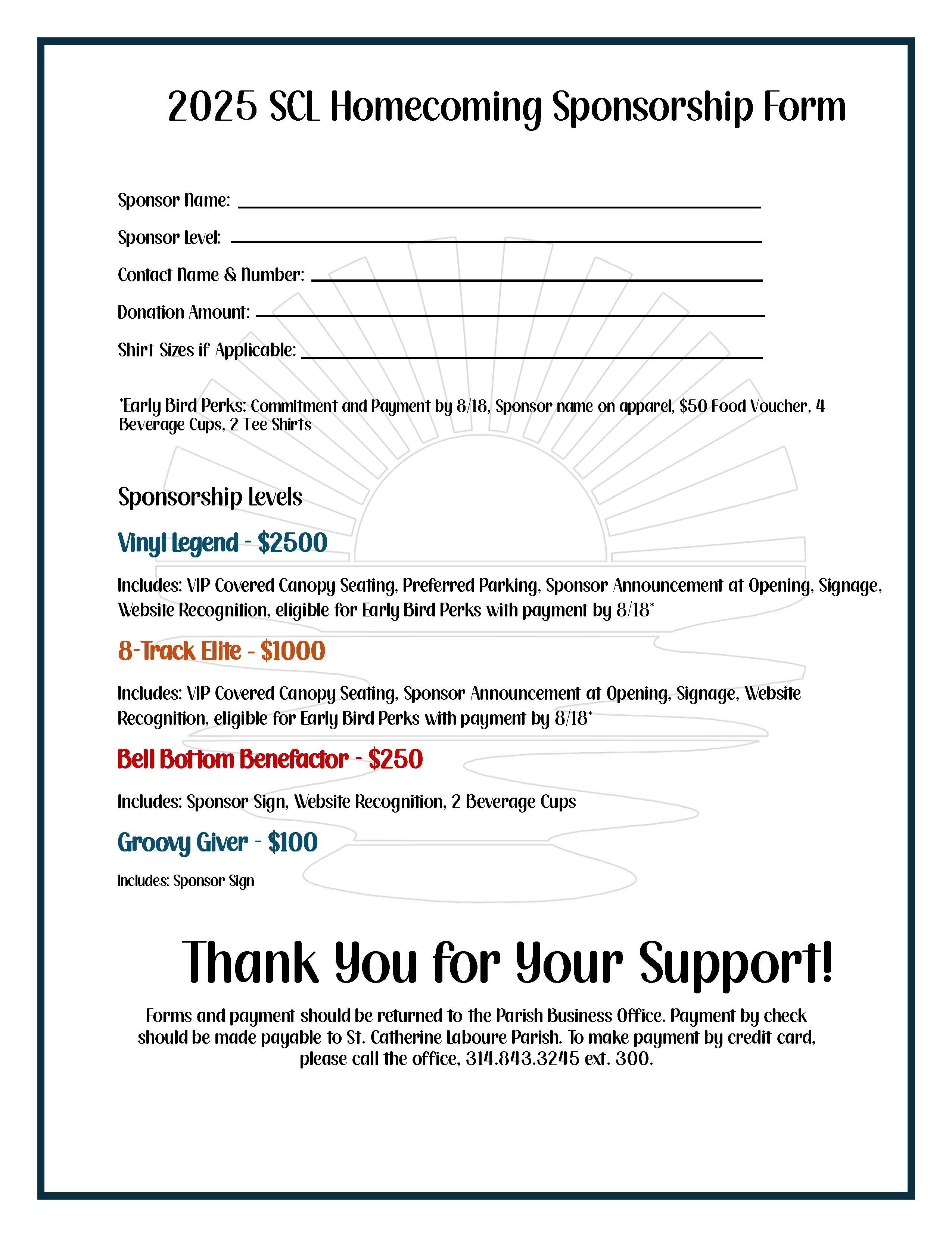 Homecoming Sponsorships wanted: Businesses or Families > St. Catherine ...